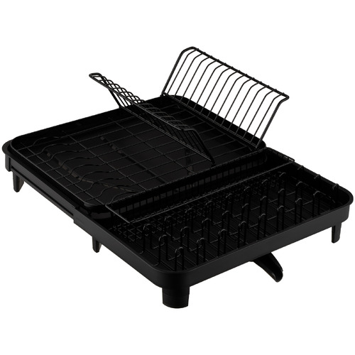Black Grayson Steel Dish Drying Rack | Temple & Webster