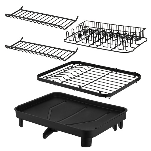 Black Grayson Steel Dish Drying Rack | Temple & Webster