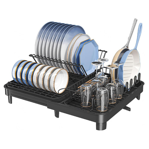 Black Grayson Steel Dish Drying Rack | Temple & Webster