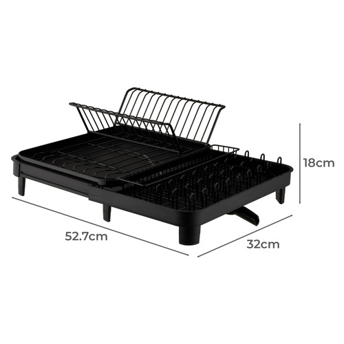 Black Grayson Steel Dish Drying Rack | Temple & Webster