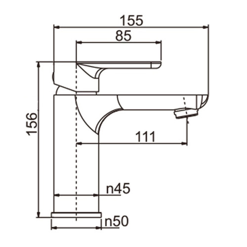 Expert Homewares Cammie Paddle lever Chrome Basin Mixer Tap | Temple ...