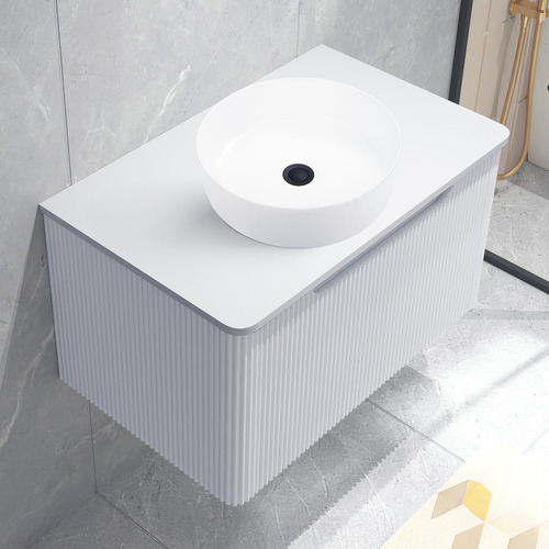 Mallari 750mm Wall Hung Single Vanity with 350mm Ceramic Basin | Temple ...