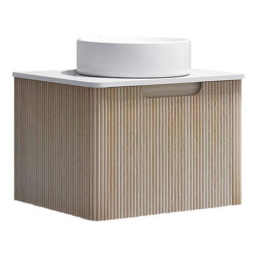 Mallari 600mm Wall Hung Single Vanity with 350mm Ceramic Basin | Temple ...