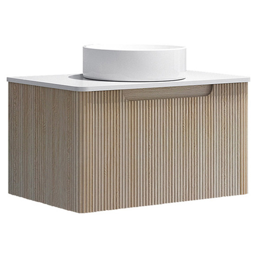 Mallari 750mm Wall Hung Single Vanity with 350mm Ceramic Basin | Temple ...