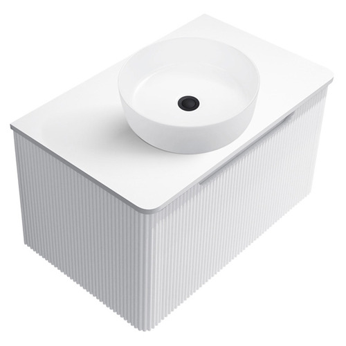 Mallari 750mm Wall Hung Single Vanity with 350mm Ceramic Basin | Temple ...