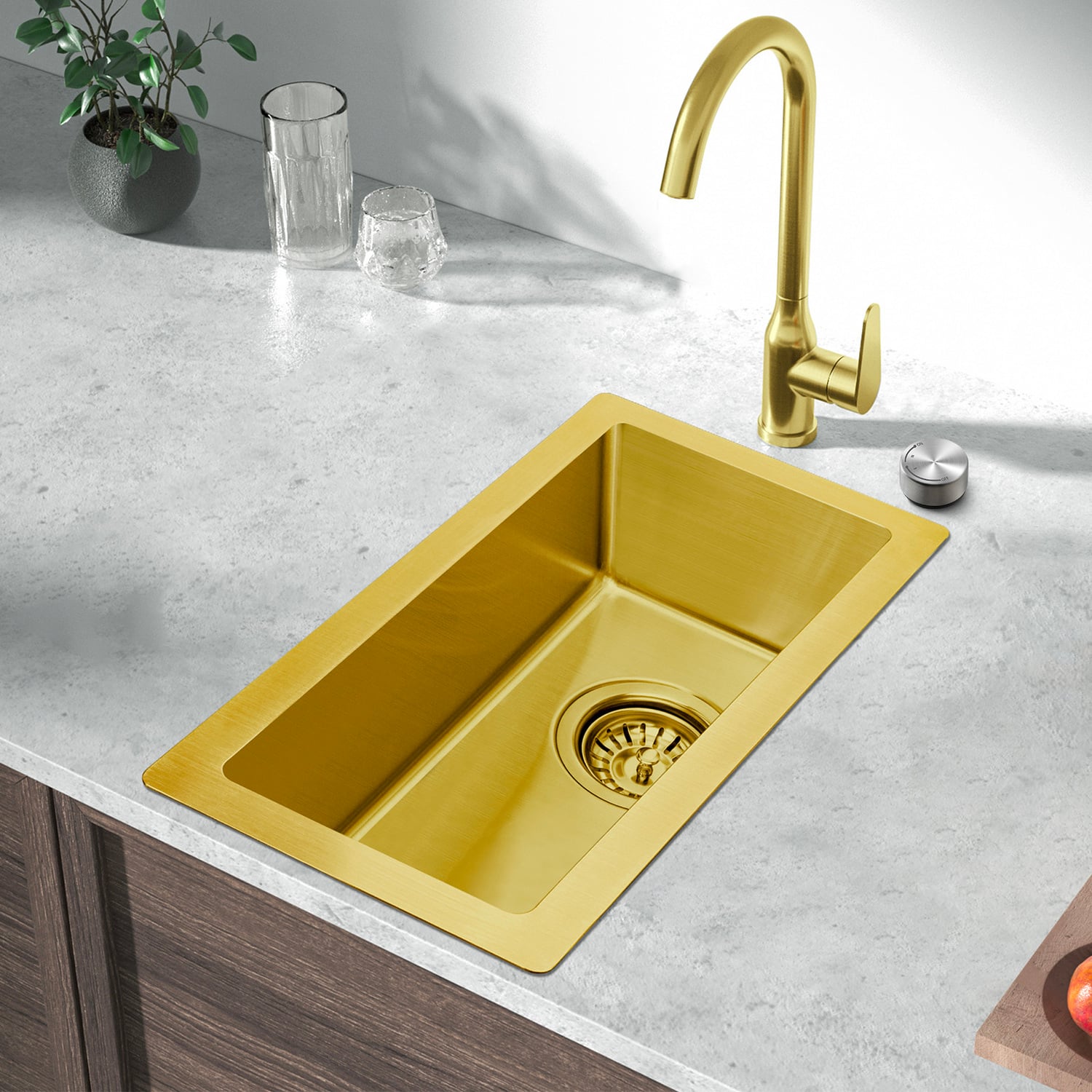 Expert Homewares Deso 250mm Single Stainless Steel Kitchen Sink with ...