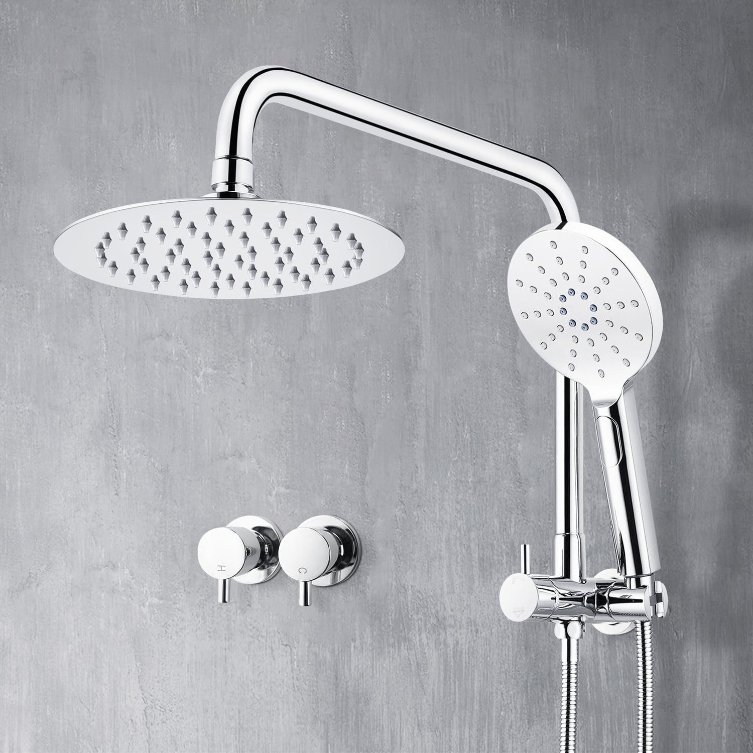 Suri Short Twin Shower Tap Set | Temple & Webster