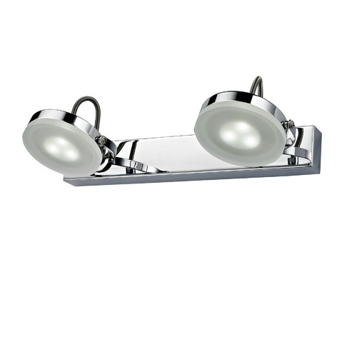 Chrome Stainton 2 Light LED Iron Wall Spotlight | Temple & Webster