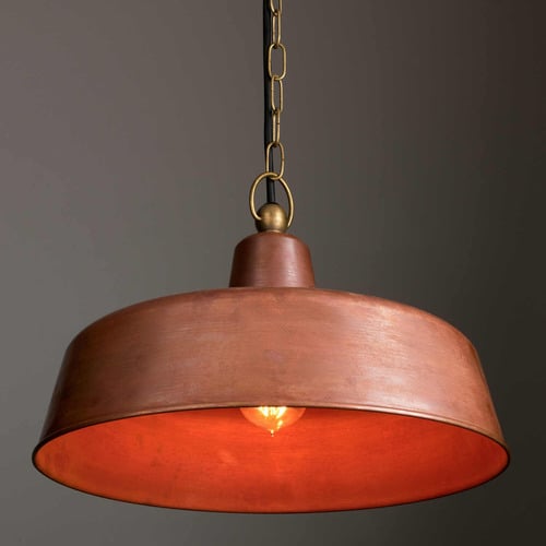 Lunescent_Lighting Copper Deksel Pendant Light | Temple & Webster