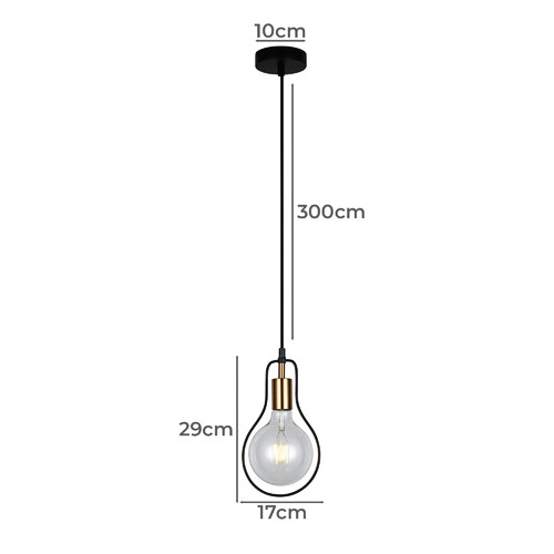 Lunescent_Lighting Contour Pear Iron Pendant Light | Temple & Webster