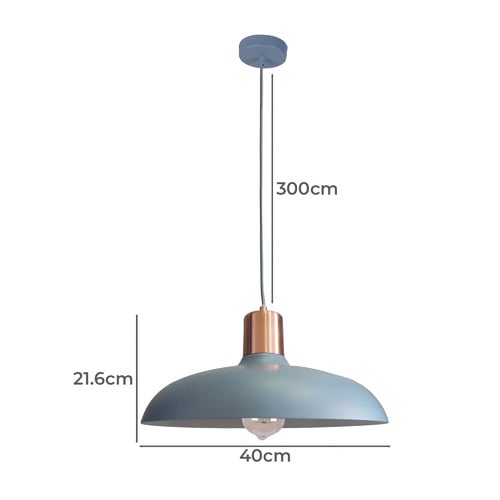 Lunescent_Lighting Pastel Dome Iron Pendant Light | Temple & Webster