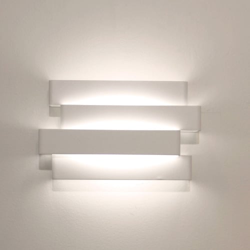 Lunescent_Lighting Nagoya White Aluminium Tri-Colour LED Wall Light ...