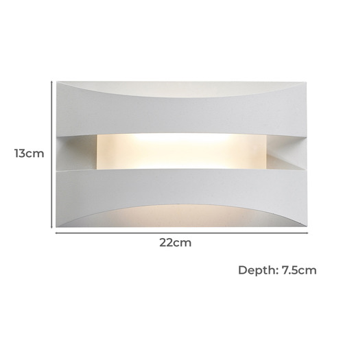 Cardiff Aluminium Tri-Colour LED Up/Down Wall Light | Temple & Webster