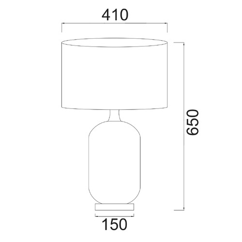 Kael Column Ceramic & Iron Table Lamp | Temple & Webster