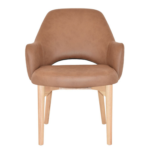 93cm Lex Upholstered Dining Chairs with Ash Wood Legs | Temple & Webster