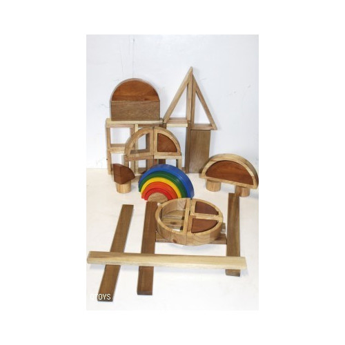 Q Toys Wooden Building Block Set | Temple & Webster