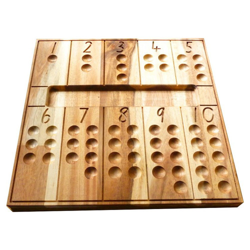 Q Toys Natural Wooden Counting Board | Temple & Webster