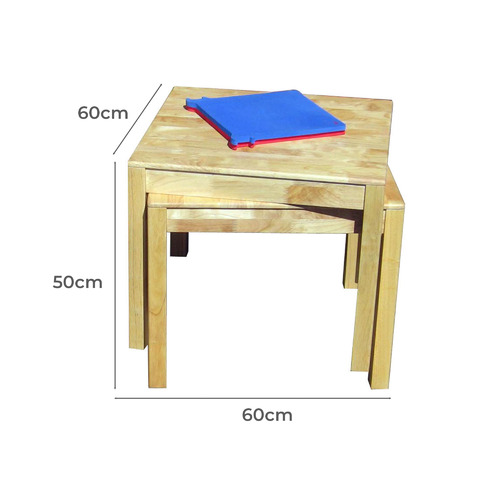 Q Toys Rubber Wood Square Table | Temple & Webster