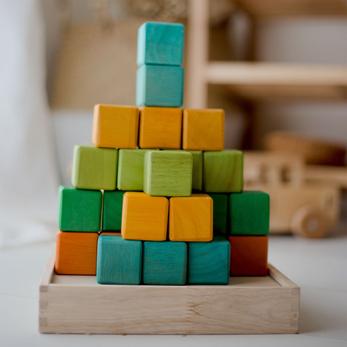 Q Toys Q Toys 25 Piece My First Colour Rubberwood Block Set | Temple ...