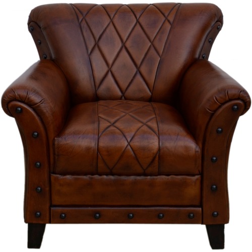 The Decor Store Studded Leather Arm Chair | Temple & Webster