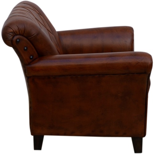 The Decor Store Studded Leather Arm Chair | Temple & Webster