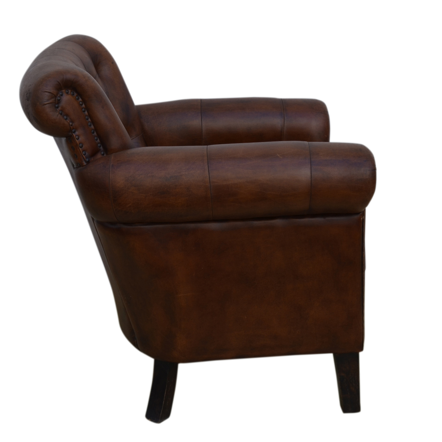 The Decor Store Chocolate Leather Arm Chair | Temple & Webster