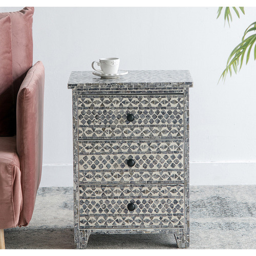The Decor Store Santa Fe Shell Inlay Side Table | Temple & Webster