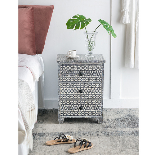The Decor Store Santa Fe Shell Inlay Side Table | Temple & Webster