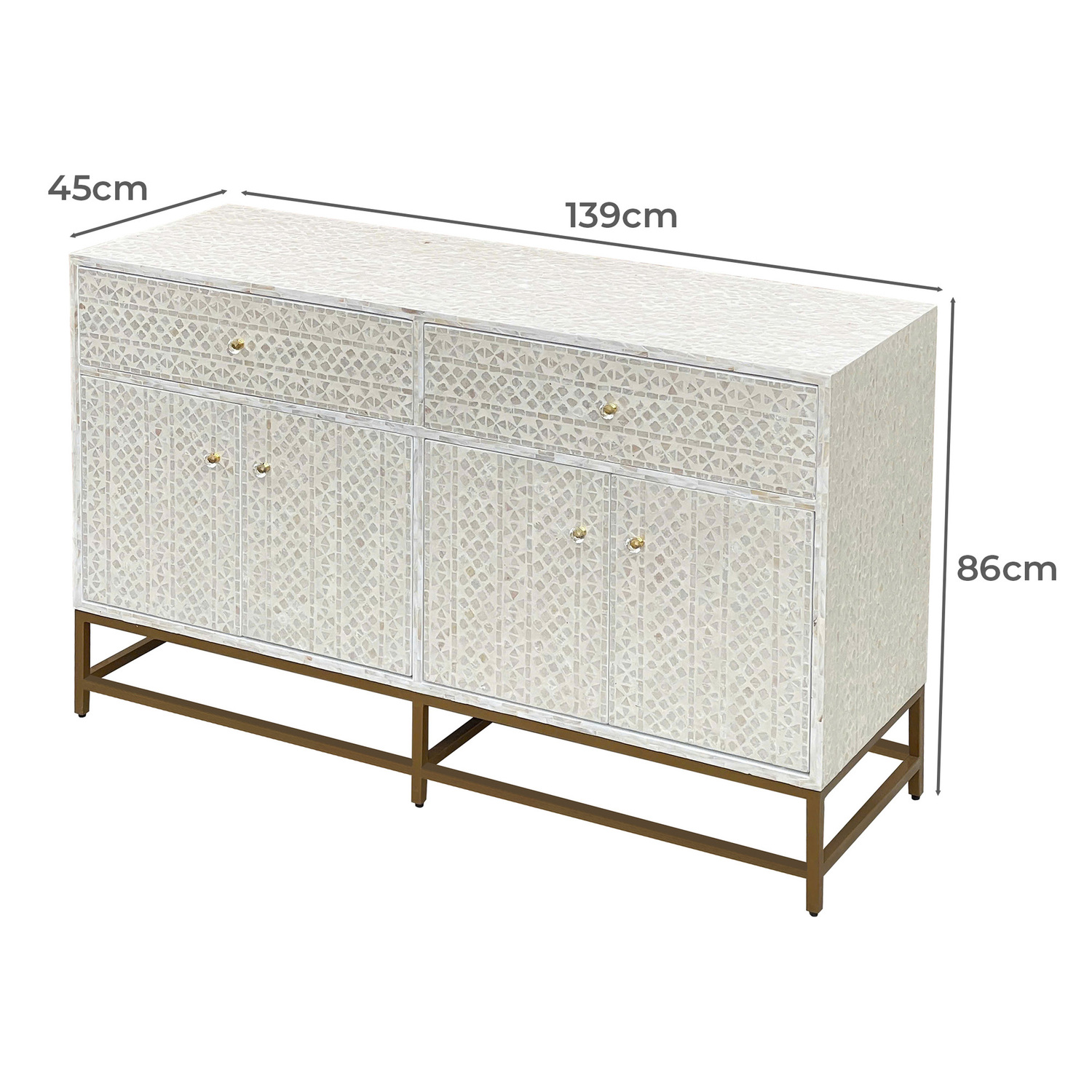 The Decor Store Daena Mother of Pearl Sideboard | Temple & Webster