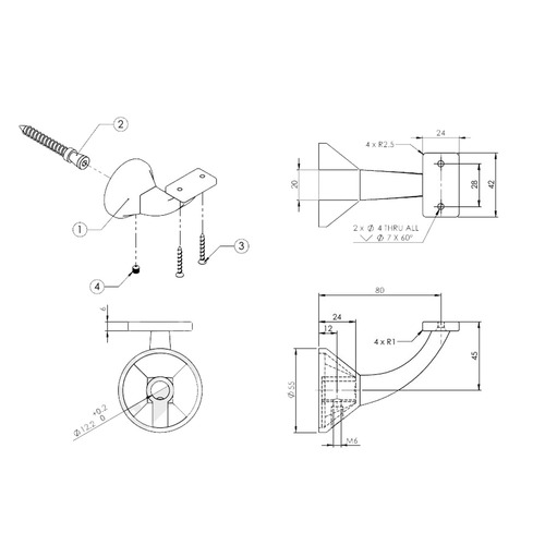 Deluxe Flat Top Concealed Bracket | Temple & Webster