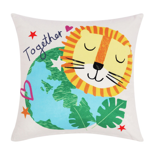 Happy Kids Our Planet Cushion | Temple & Webster