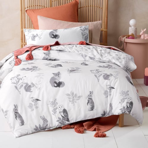 Happy Kids Woodland Cotton Quilt Cover Set | Temple & Webster