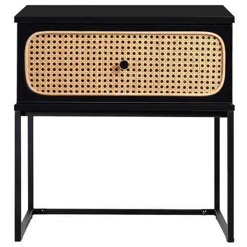 Brooklyn Home Black Maribeth Rattan Bedside Table | Temple & Webster