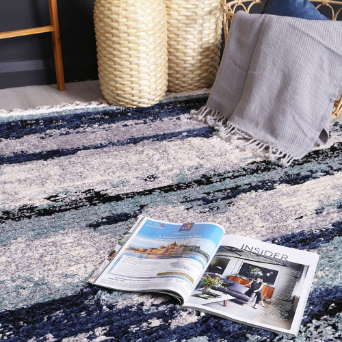 Lifestyle Floors Navy Myk Abstract Rug | Temple & Webster