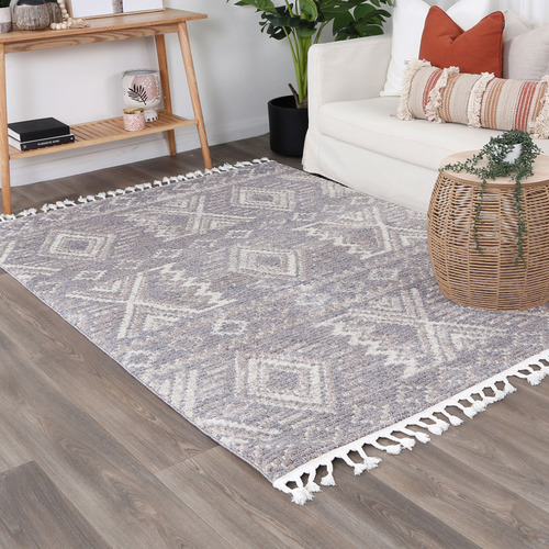 Grey Safi Boho Moroccan Rug | Temple & Webster