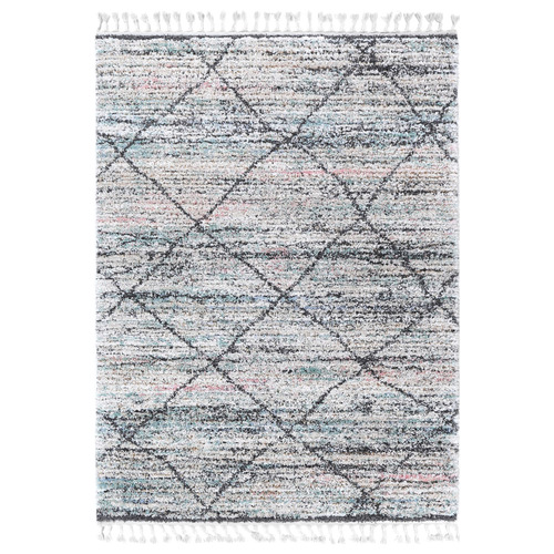 Ana Shaggy Trellis Power-Loomed Rug | Temple & Webster