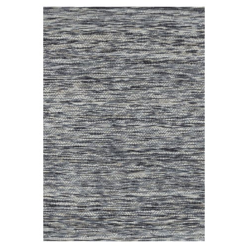 Avoca Chevron V Hand-Knotted Wool-Blend Rug | Temple & Webster