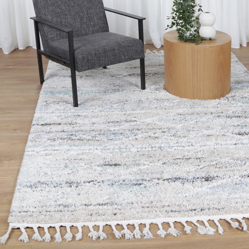 Ana Shaggy Harlequin Power-Loomed Rug | Temple & Webster