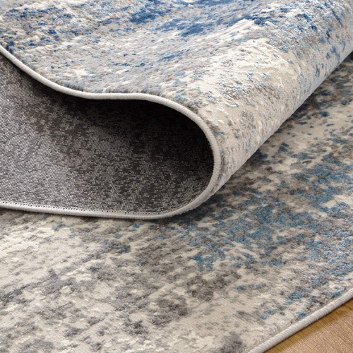 Lifestyle Floors Navy & Grey Expressions Modern Rug | Temple & Webster