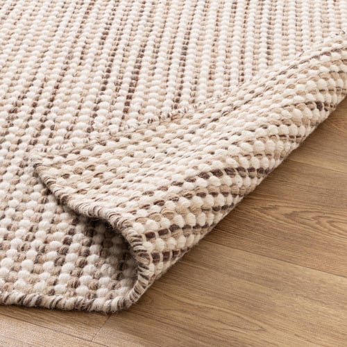 Lifestyle Floors Sand Skandi Hand-Woven Wool-Blend Rug | Temple & Webster