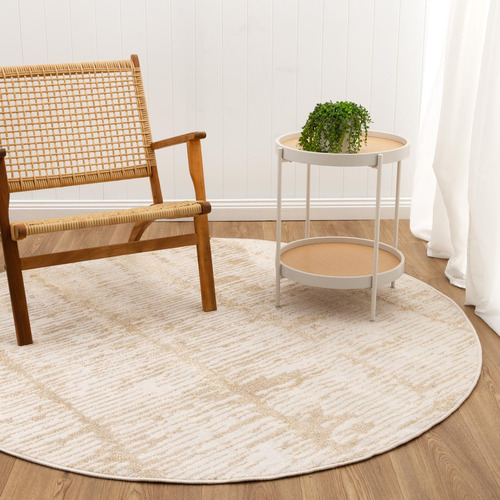 Lifestyle Floors Beige Drustan Round Rug | Temple & Webster