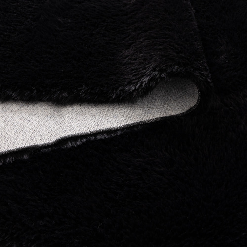 Lifestyle Floors Black Lewin Machine Washable Round Shag Rug | Temple ...