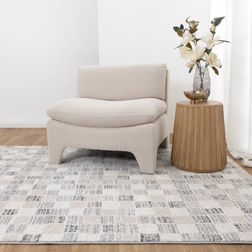 Adelma Checkered Rug | Temple & Webster