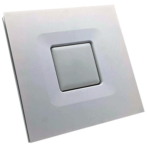Hybrid 330mm Square Bathroom Exhaust Fan with LED Light | Temple & Webster
