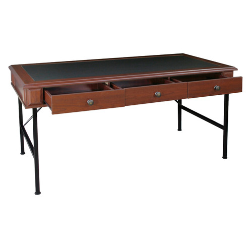Corner Office Bombay 3 Drawer Writing Desk | Temple & Webster