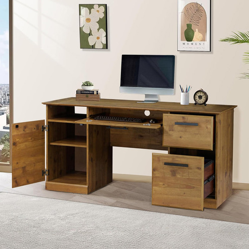 Corner Office Augusta 3 Drawer Desk | Temple & Webster