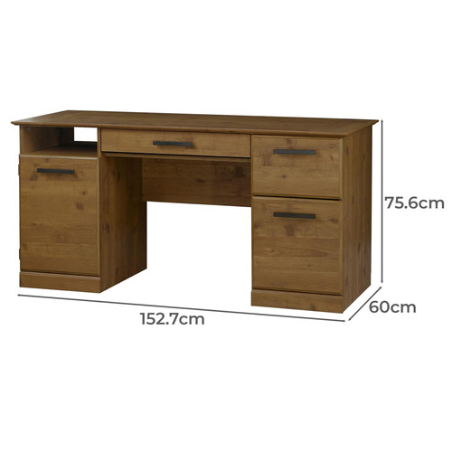 Corner Office Augusta 3 Drawer Desk | Temple & Webster