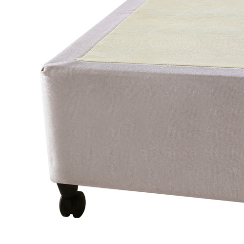 Southern Stylers Beige Liffle Upholstered Bed Base | Temple & Webster
