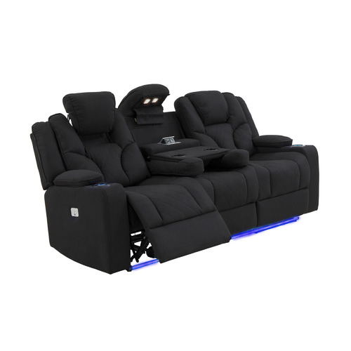 Southern Stylers Luella 6 Seater Upholstered Recliner Sofa Armchair Set Temple Webster