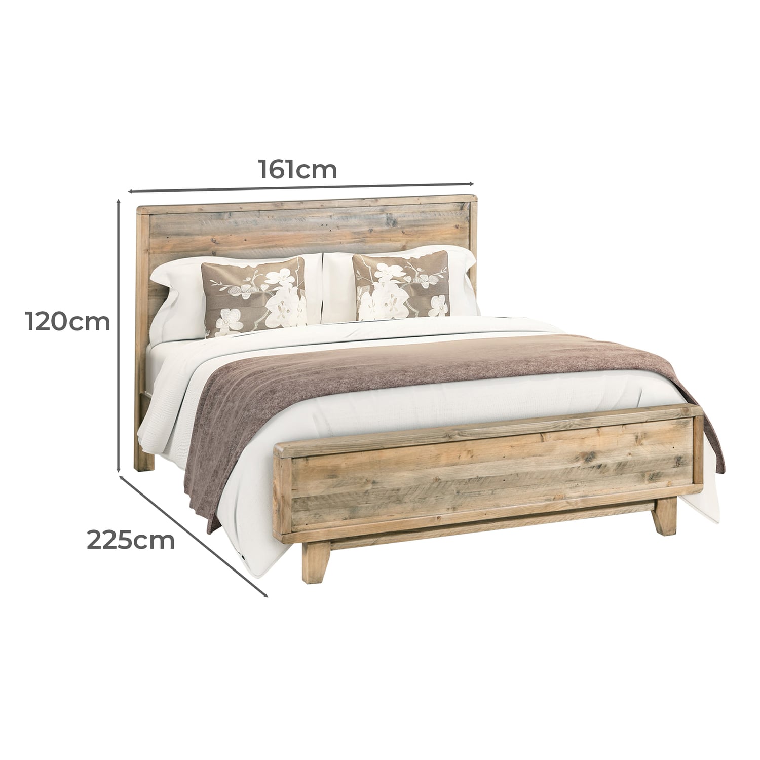 Southern Stylers Kole Pine Wood Bed Frame | Temple & Webster